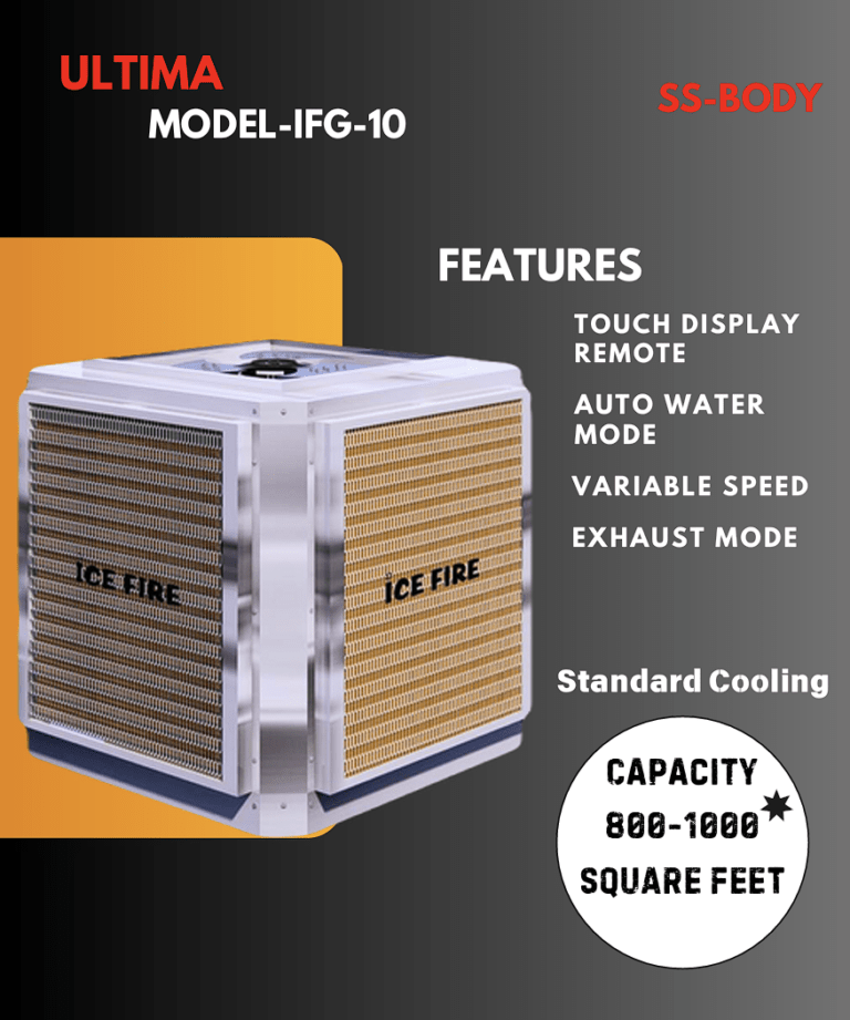 Commercial And Industrial Duct Air Cooler 18000 CMH MODEL-IFSS-10 - Ice Fire Appliances